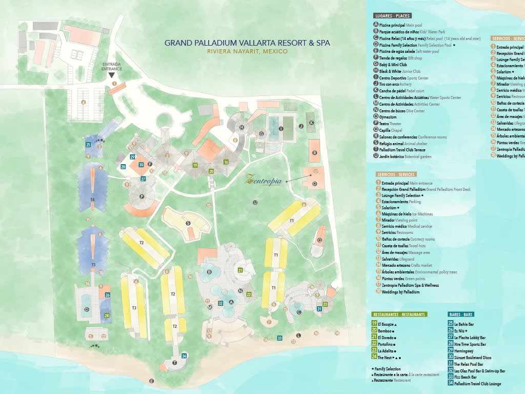Grand Palladium Colonial Resort Map